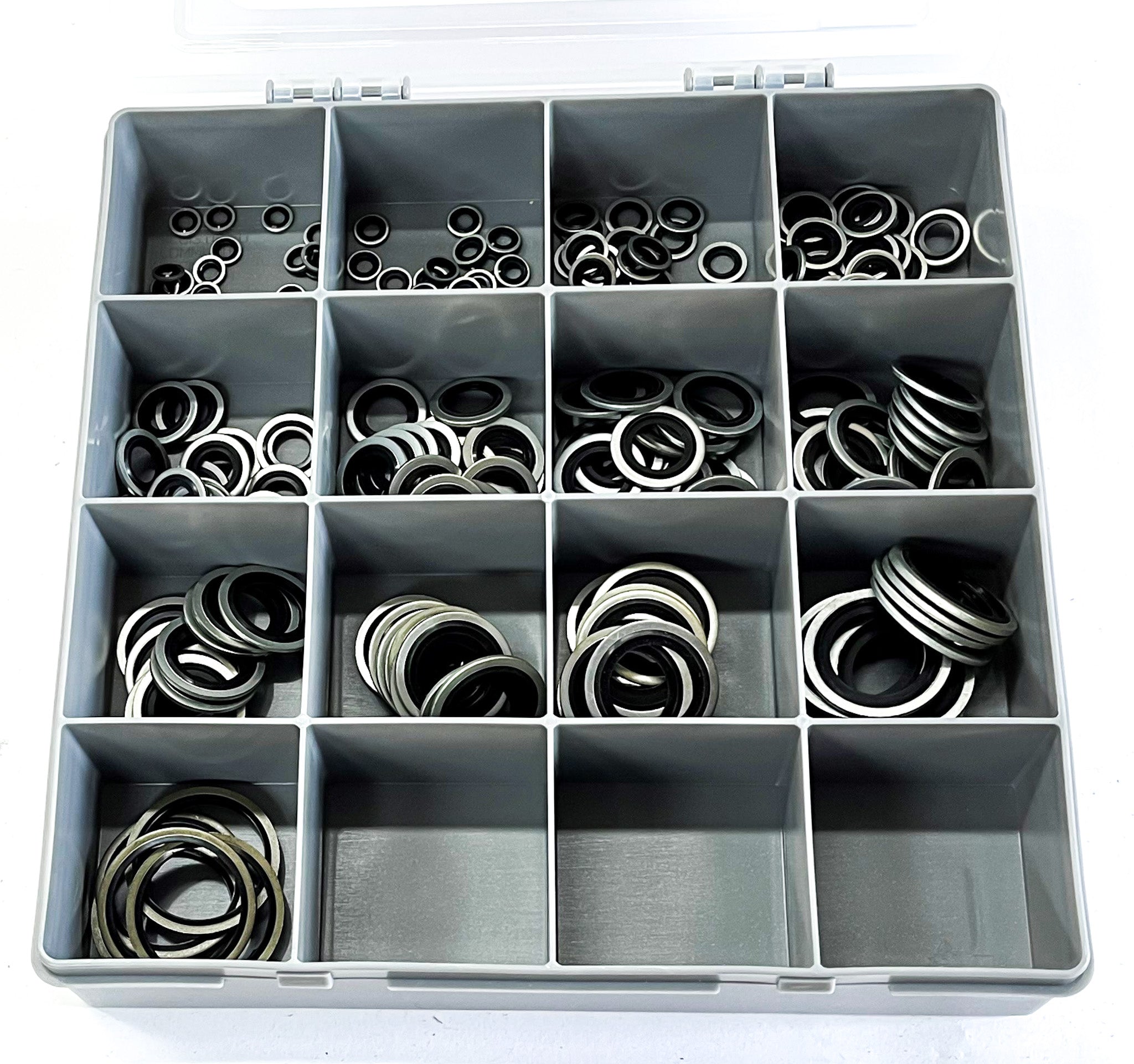 Bonded Washer Sealing Kit - Metric - 180 Piece Self Centering Seal - M ...